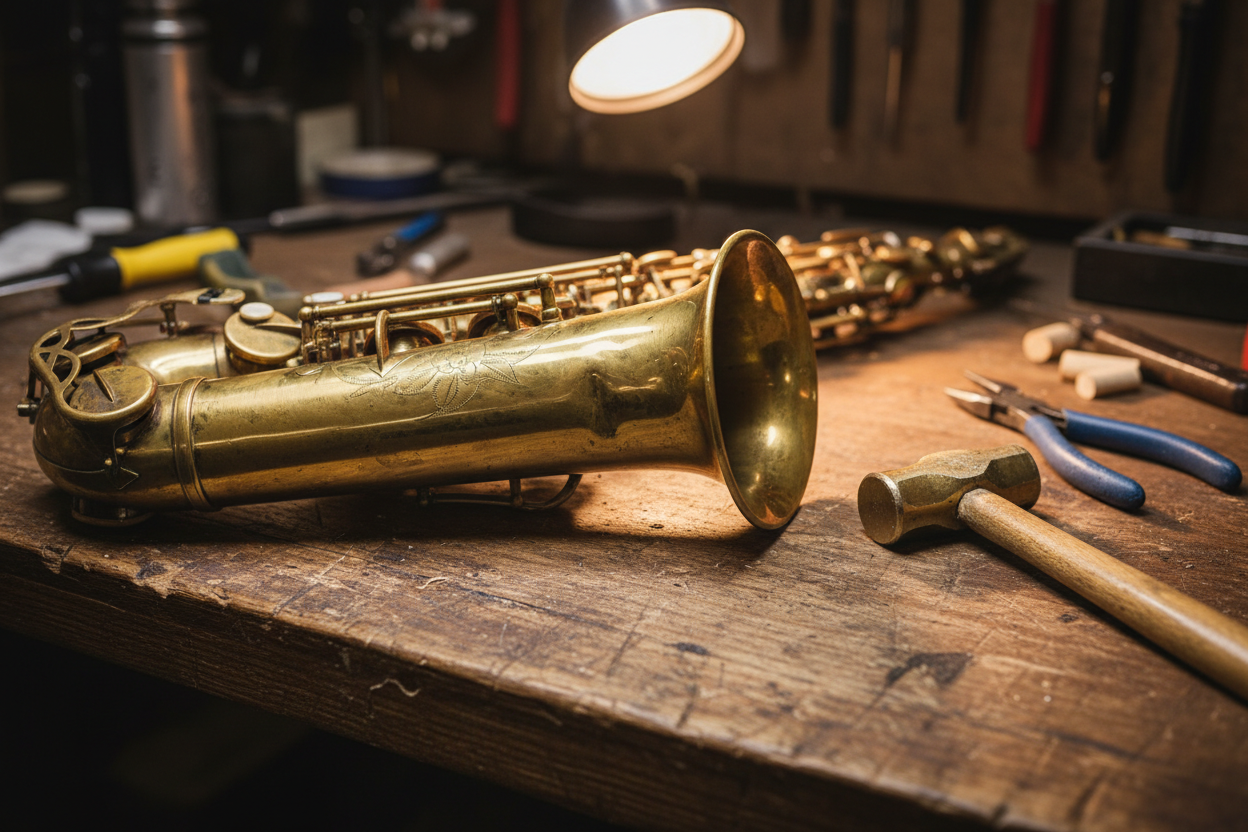 New at Special Sax: dent and loose neck repair